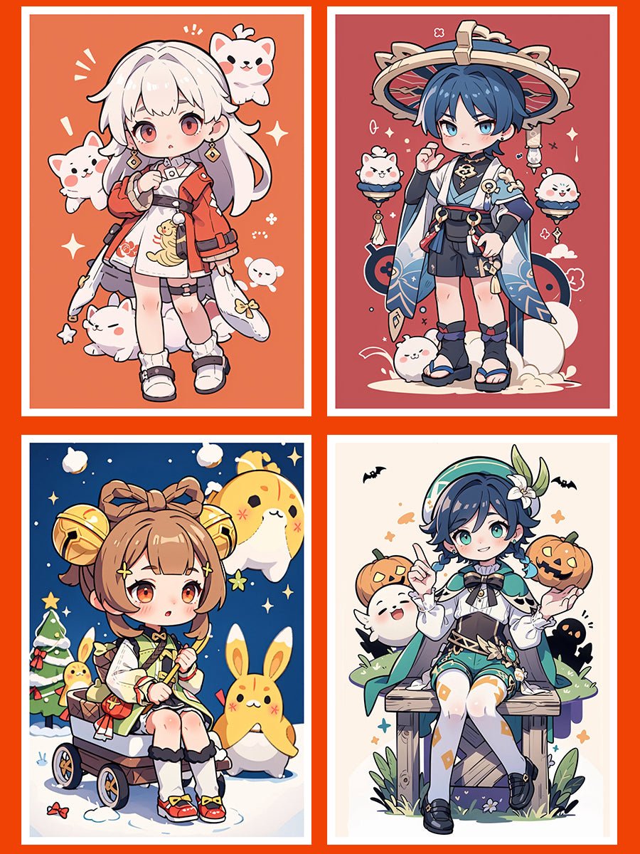 40pcs Genshin Impact Honkai Star Rail Character Copy Cards