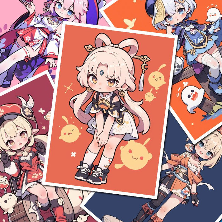 40pcs Genshin Impact Honkai Star Rail Character Copy Cards