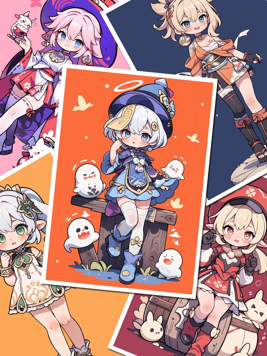 40pcs Genshin Impact Honkai Star Rail Character Copy Cards