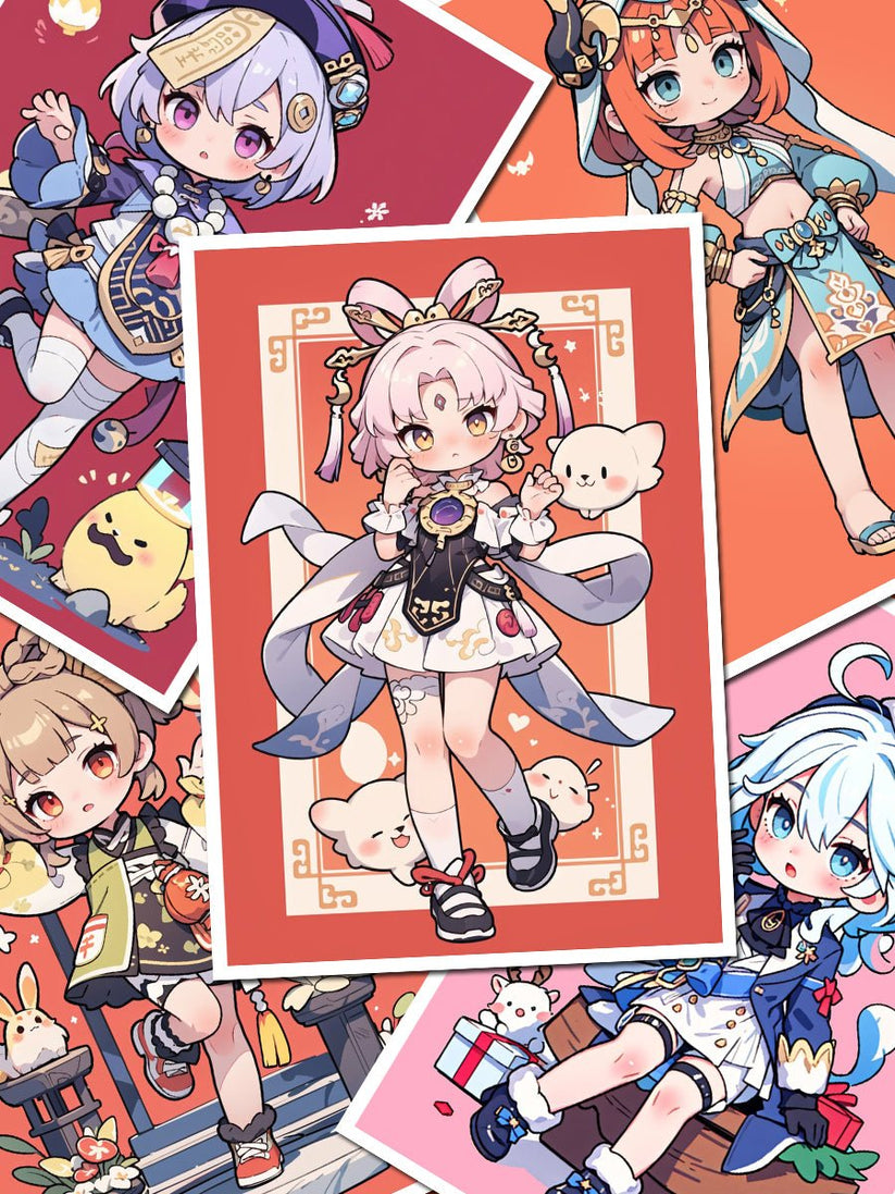 40pcs Genshin Impact Honkai Star Rail Character Copy Cards