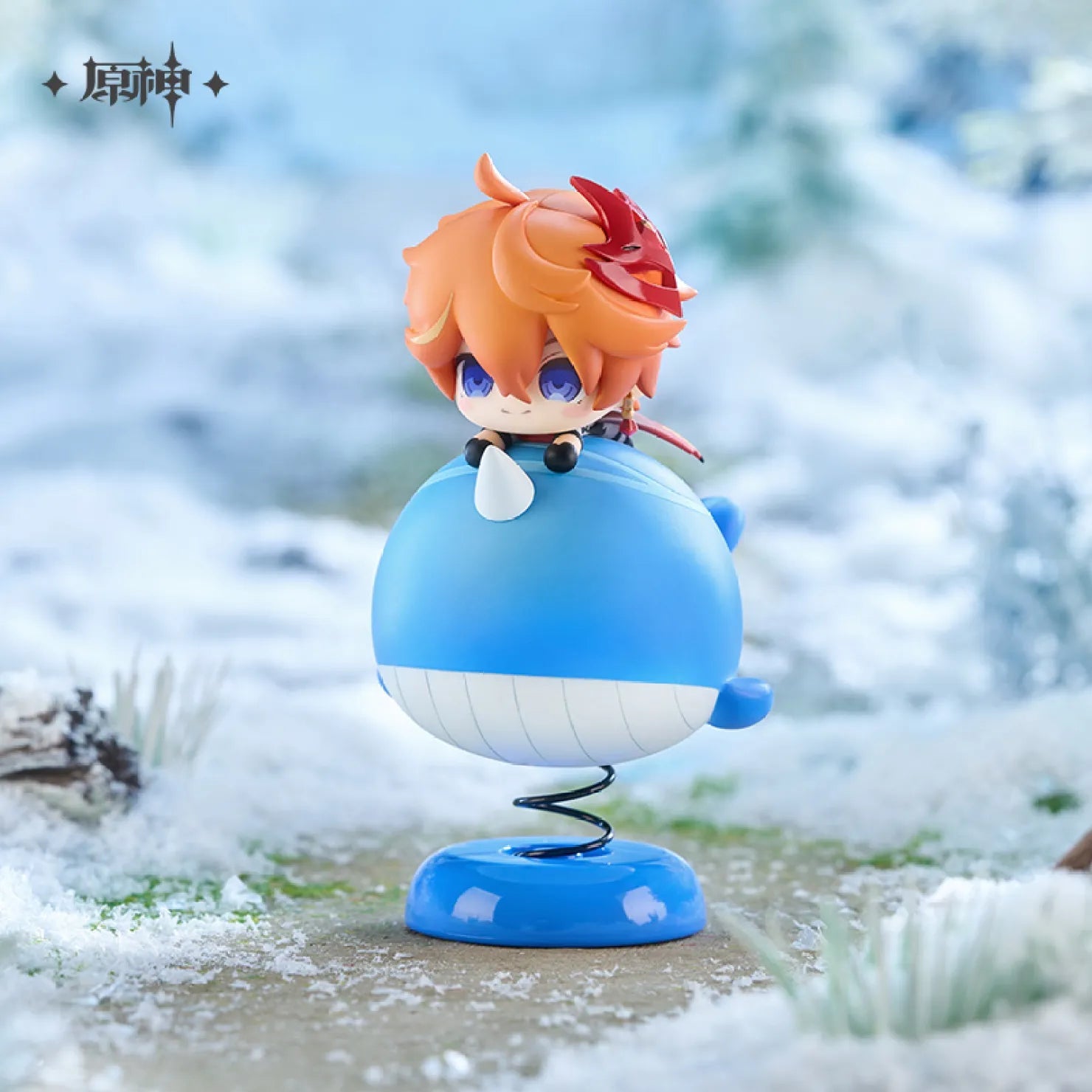 Official Genshin Impact Tartaglia Chibi Shaking Spring Toy