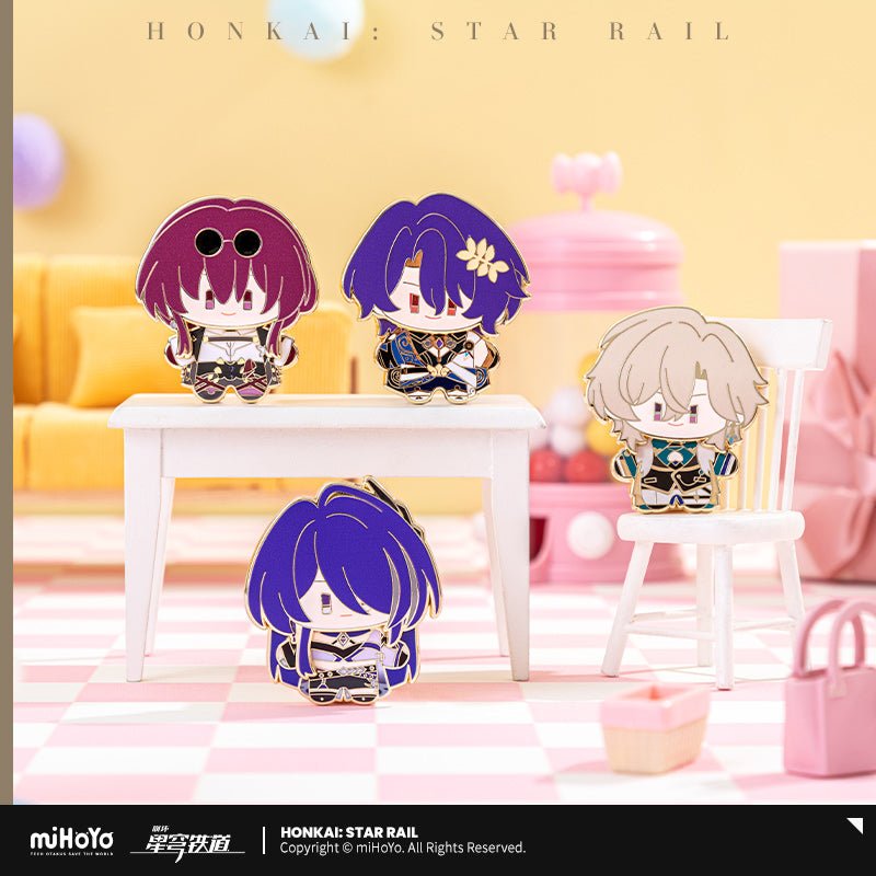 Official Honkai Star Rail Character Chibi Cute Metal Shake Badge